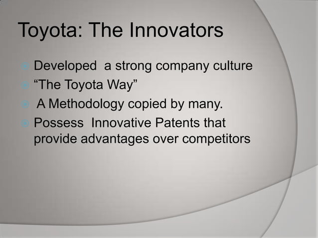 Toyota motor corp power point | PPT