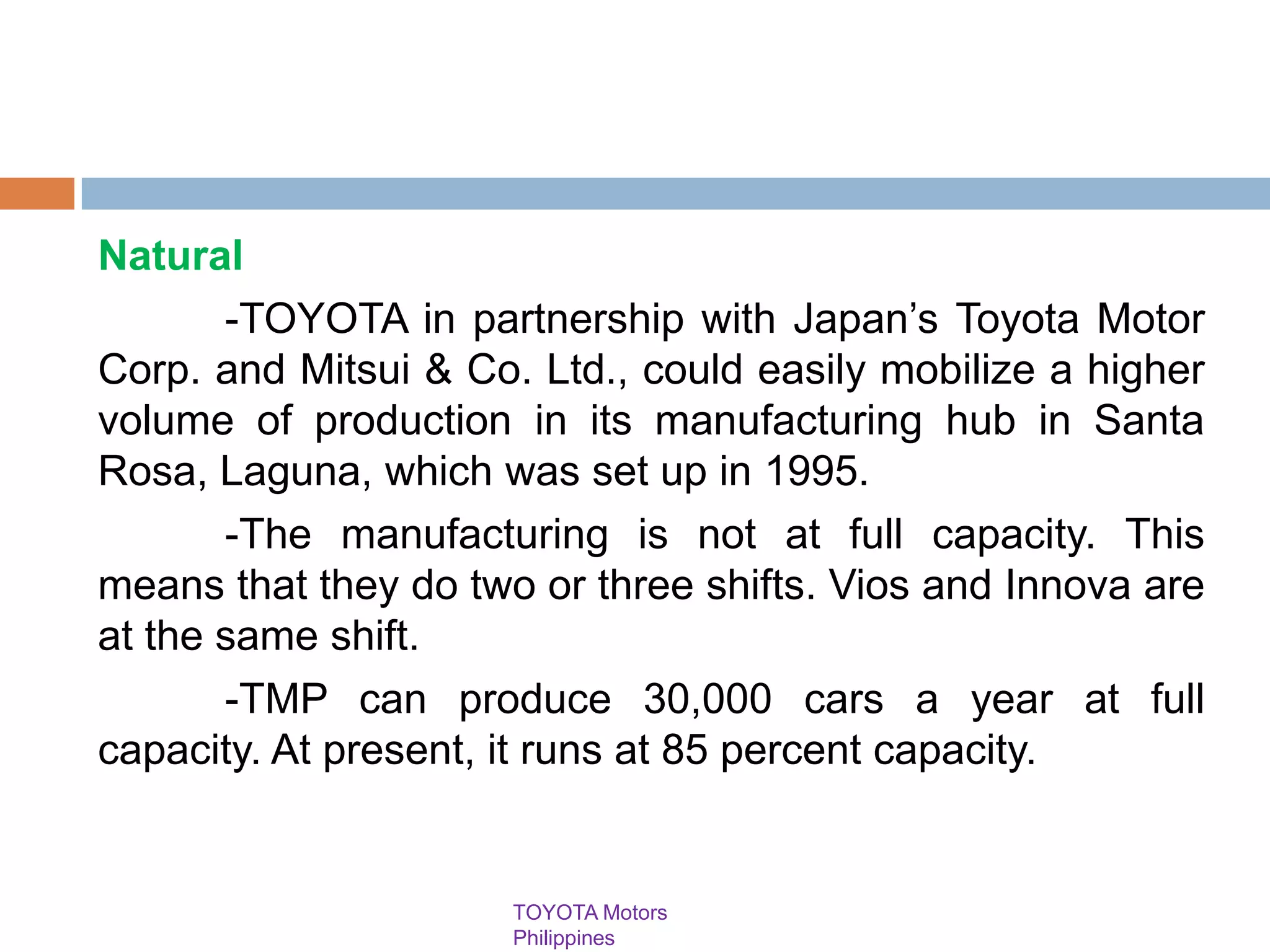 Toyota motors company-Industrial Analysis | PPTX | Automotive Industry ...