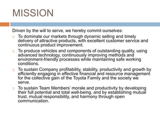 Toyota motors company-Industrial Analysis | PPTX | Automotive Industry ...