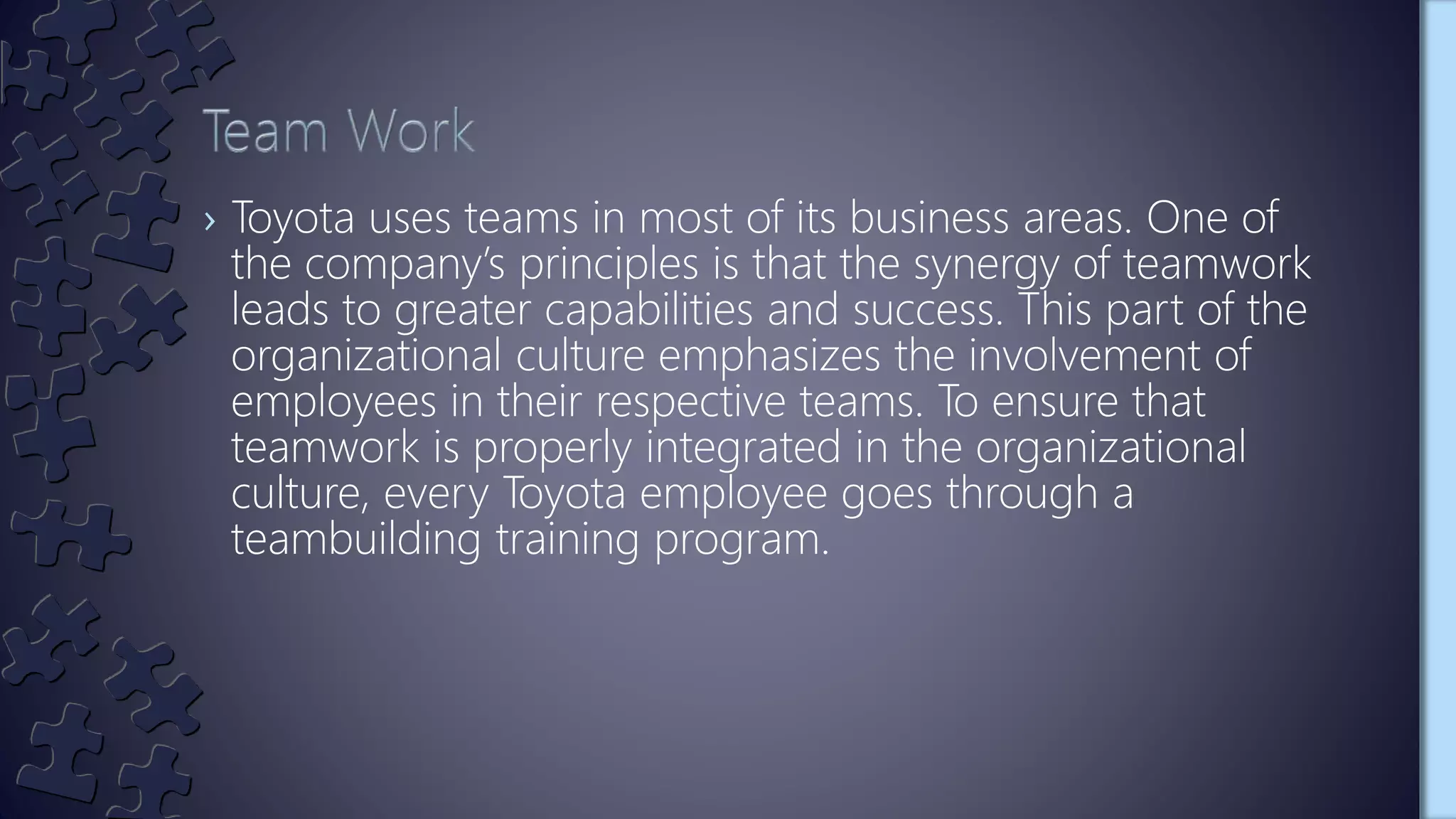 Toyota's organizational culture | PPTX