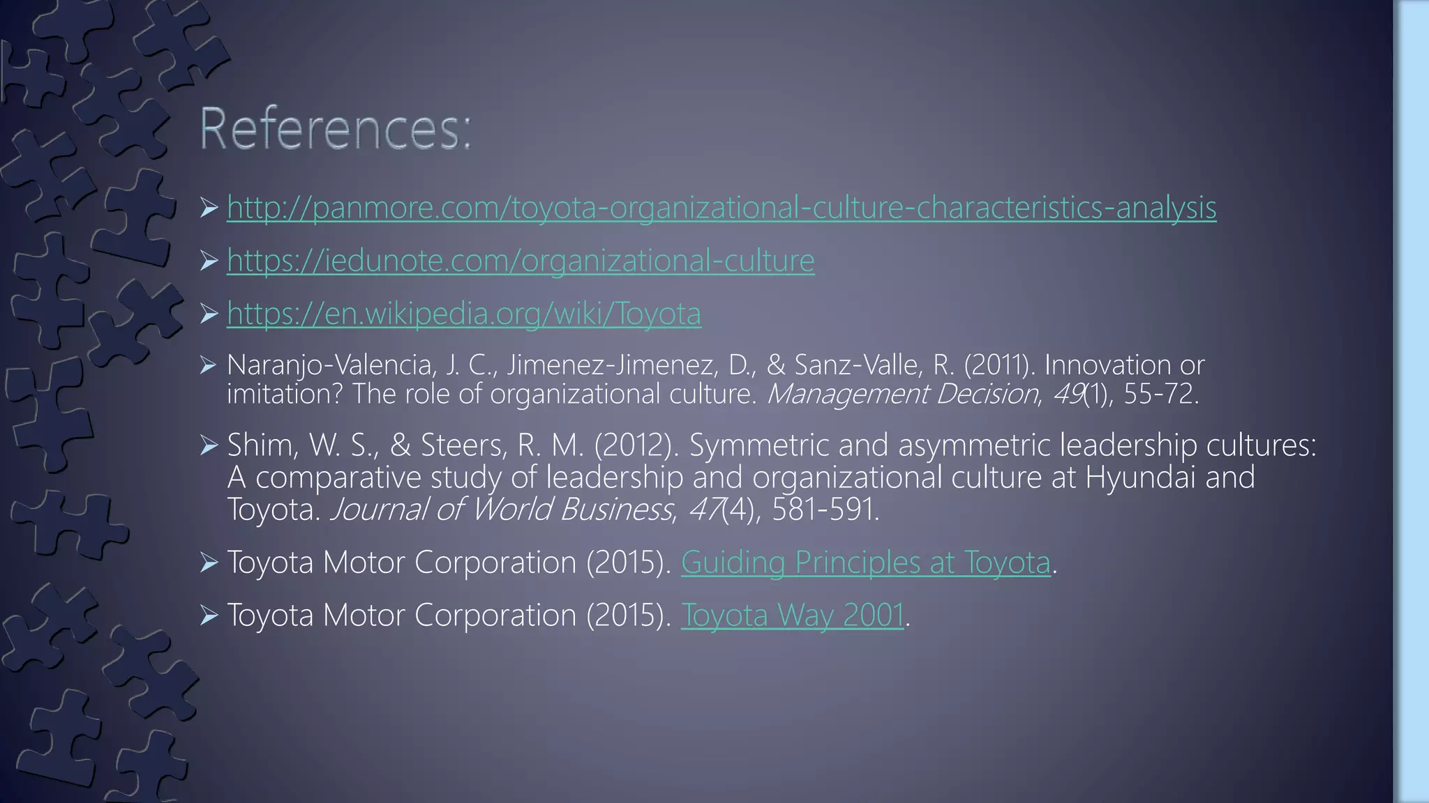 Toyota's organizational culture | PPTX