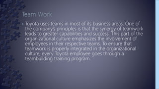 Toyota's organizational culture | PPTX
