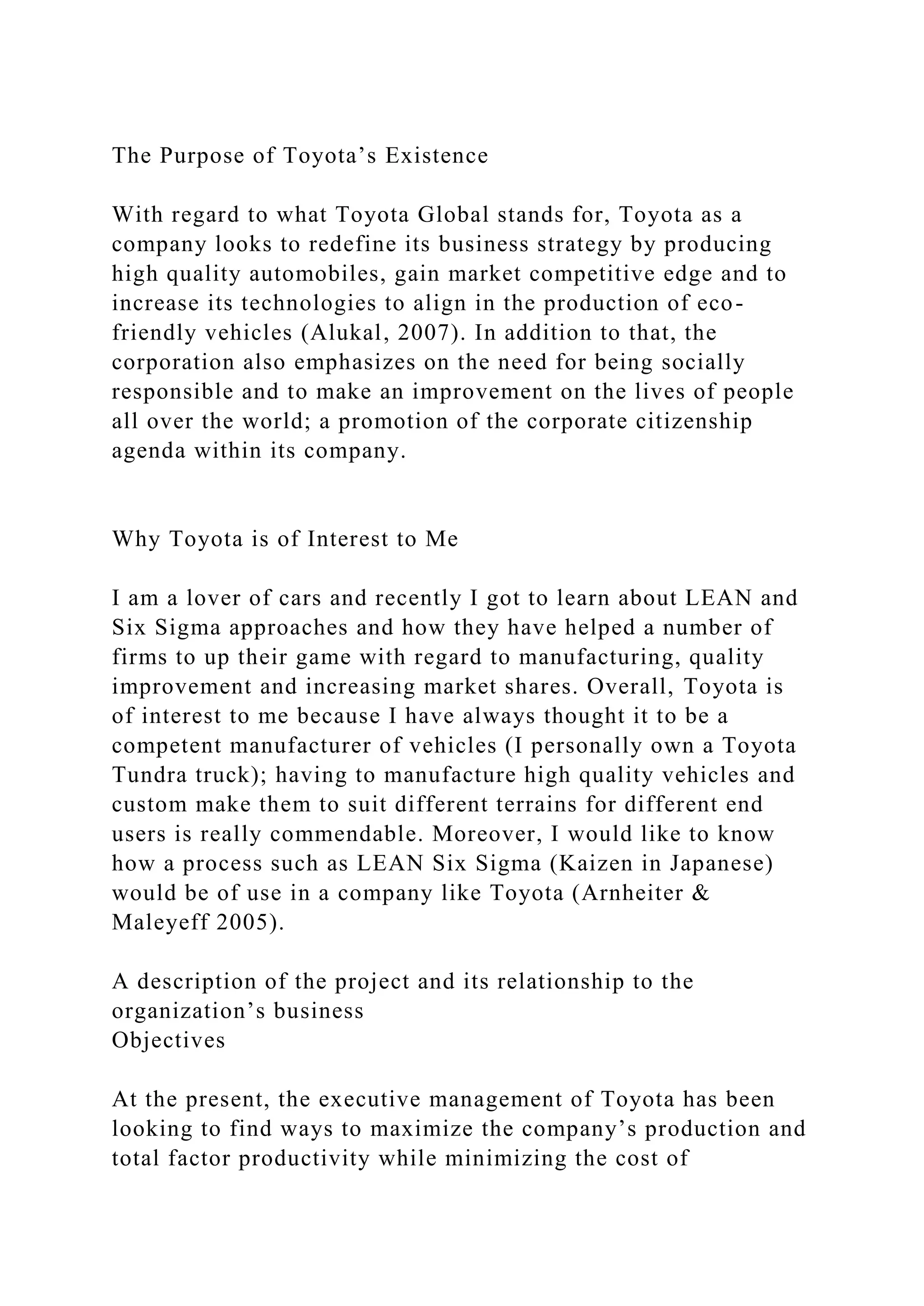 Toyota Overview Toyota; .docx