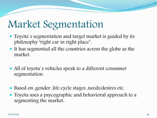 Toyota on international marketing | PPTX