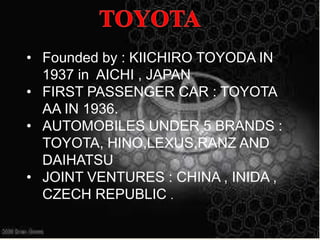Toyota case study. | PDF | Automotive Industry | Industries
