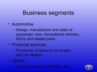 Toyota presentation | PPT | Automotive Industry | Industries