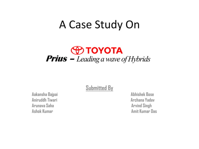 Toyota prius case study | PPSX