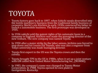 Toyota production system | PPTX | Automotive Industry | Industries