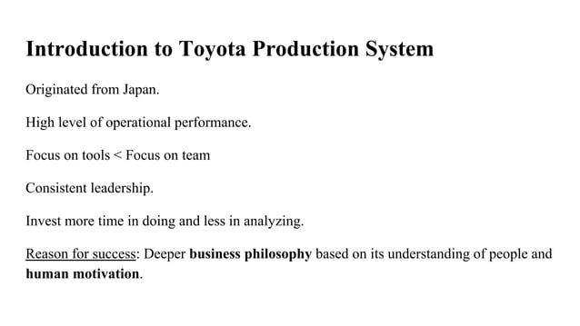 Toyota production system | PPT