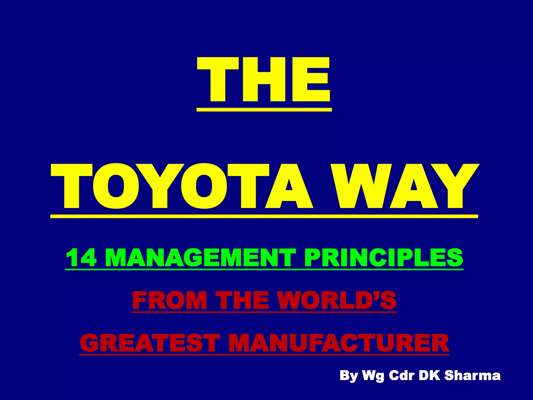 Toyota Production System 14 Management Principles | PPTX