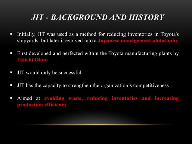Toyota's jit revolution ppt | PPTX