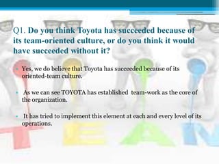 Toyota’s team culture | PPTX
