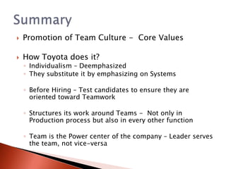 Toyota's Team Culture Case Presentation | PPTX