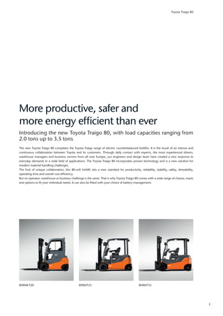 The Toyota Traigo 80 Boosts Your Productivity | PDF