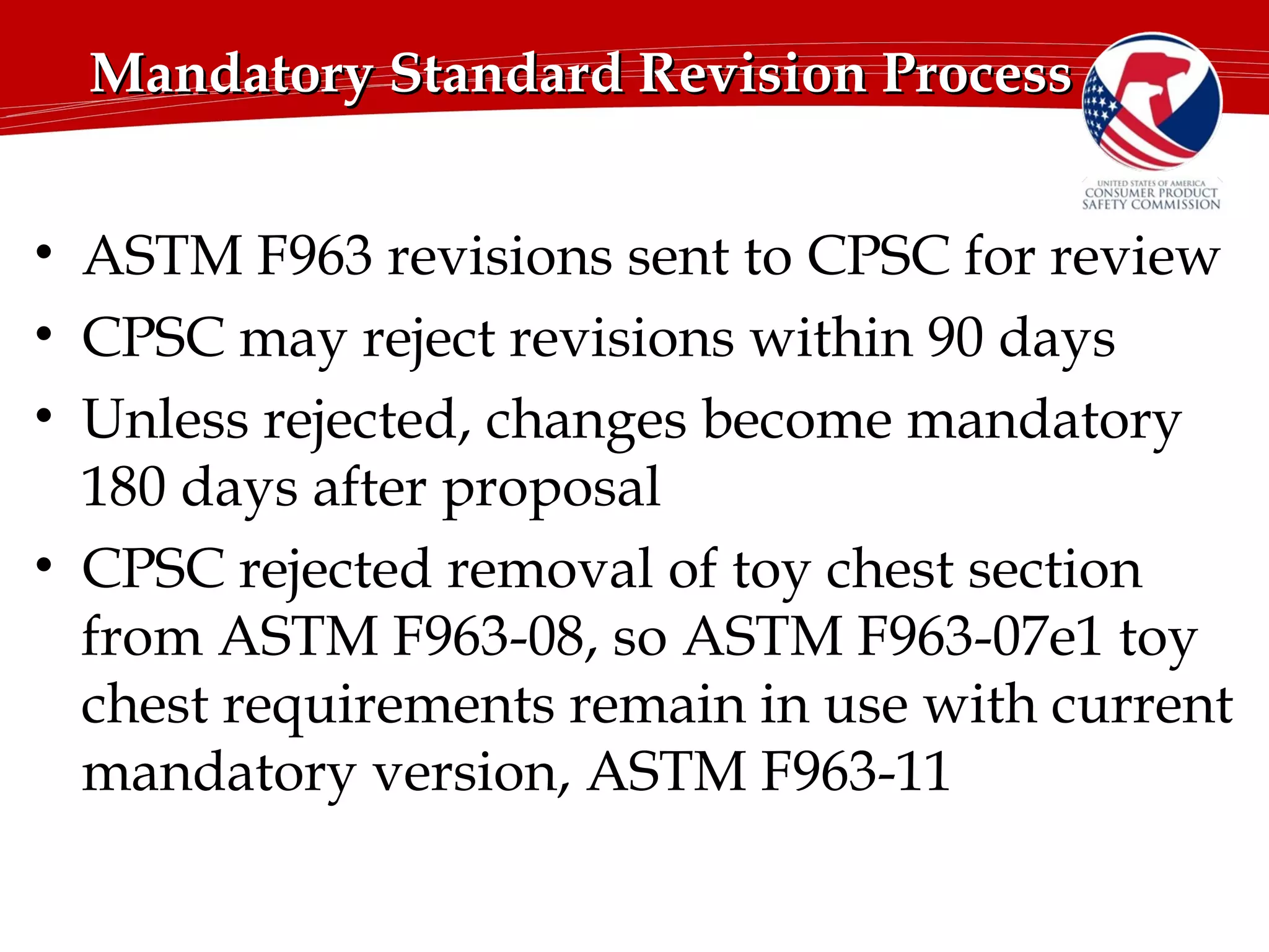 2013 Toy Safety Standard ASTM F963, 2013 Safety Academy | PPT