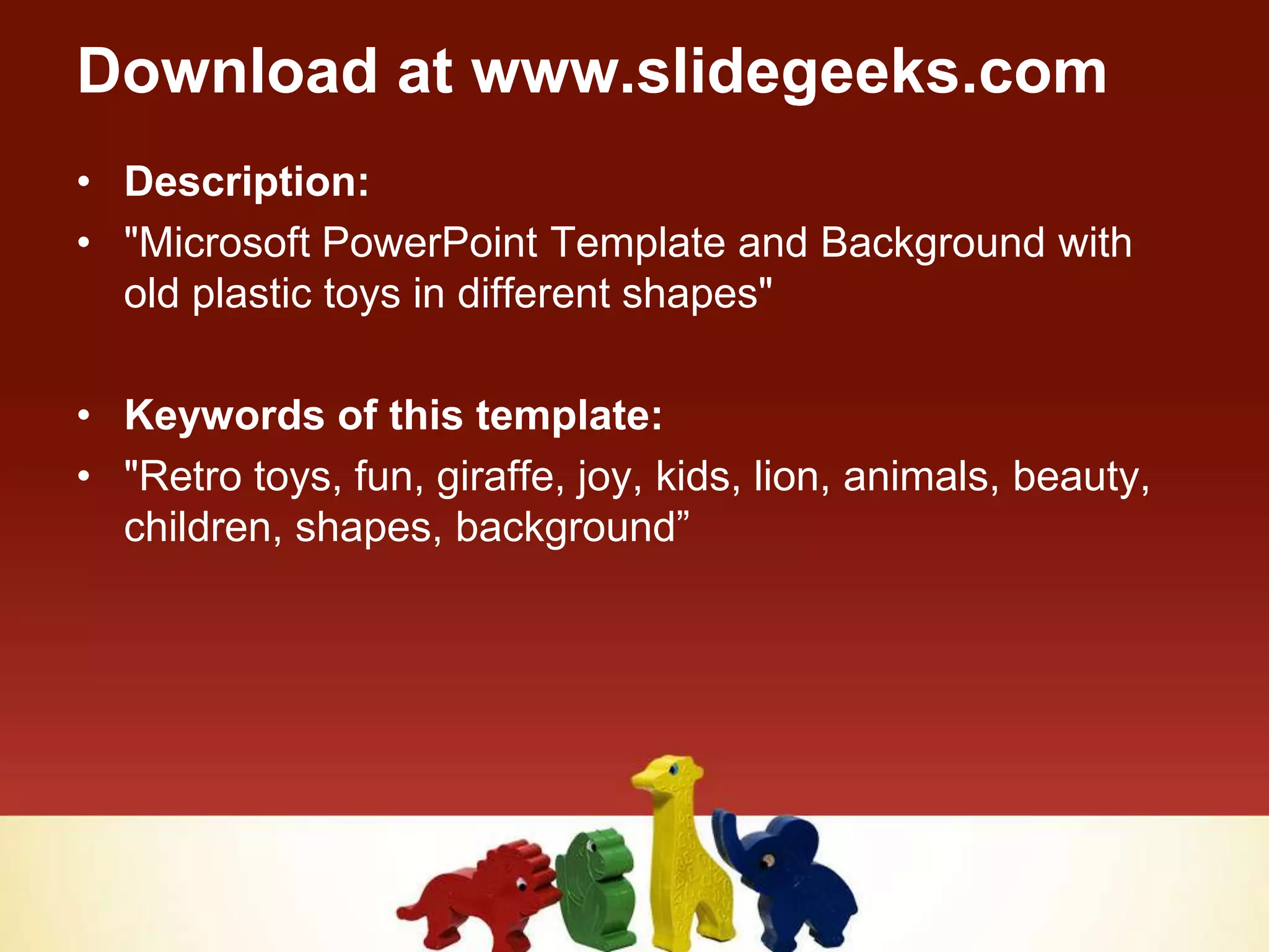 Toys ppt templates | PPTX