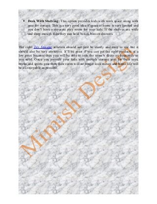 Toy storage solution by mimish design