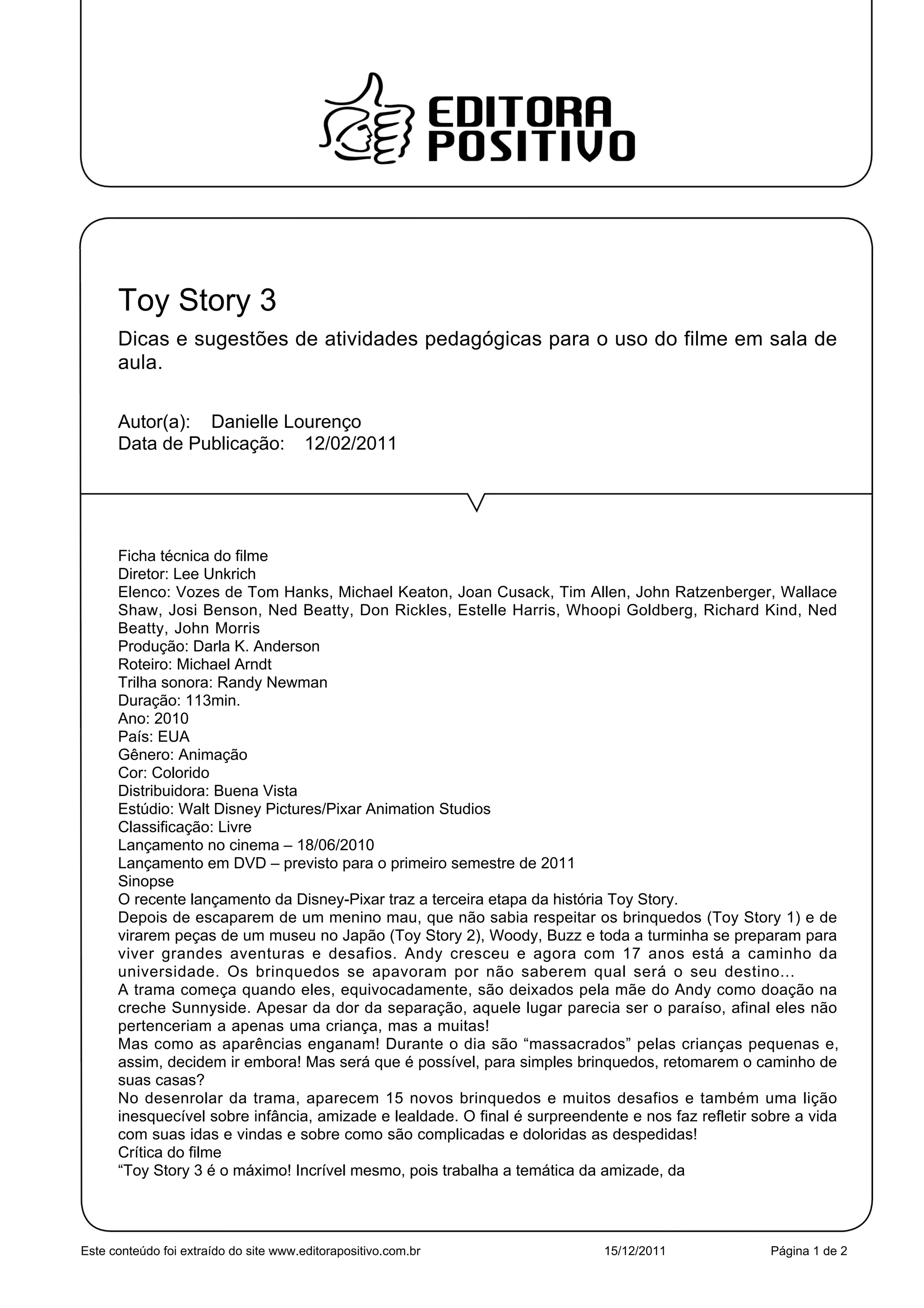 Toy story3 | PDF