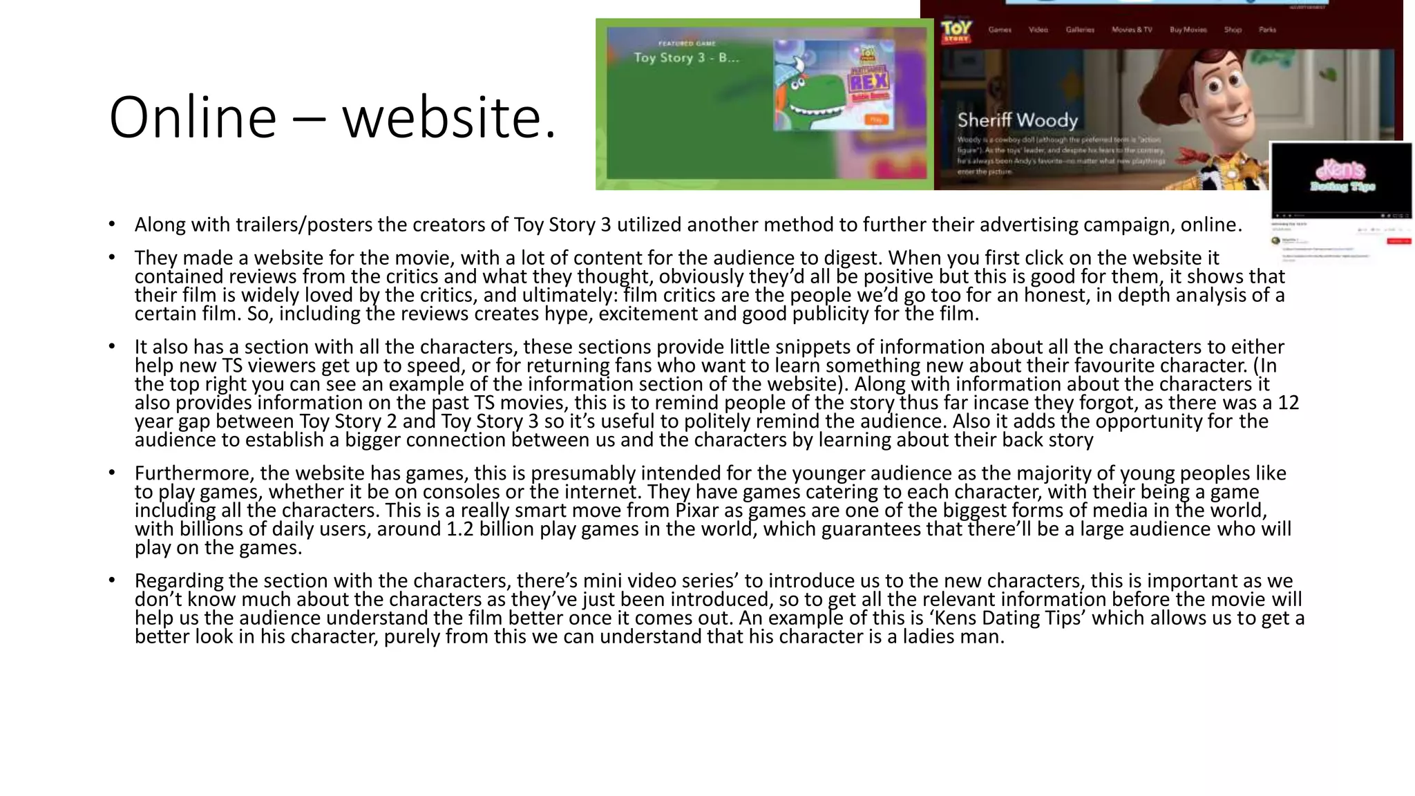 Toy story 3 media campaign analysis | PPTX