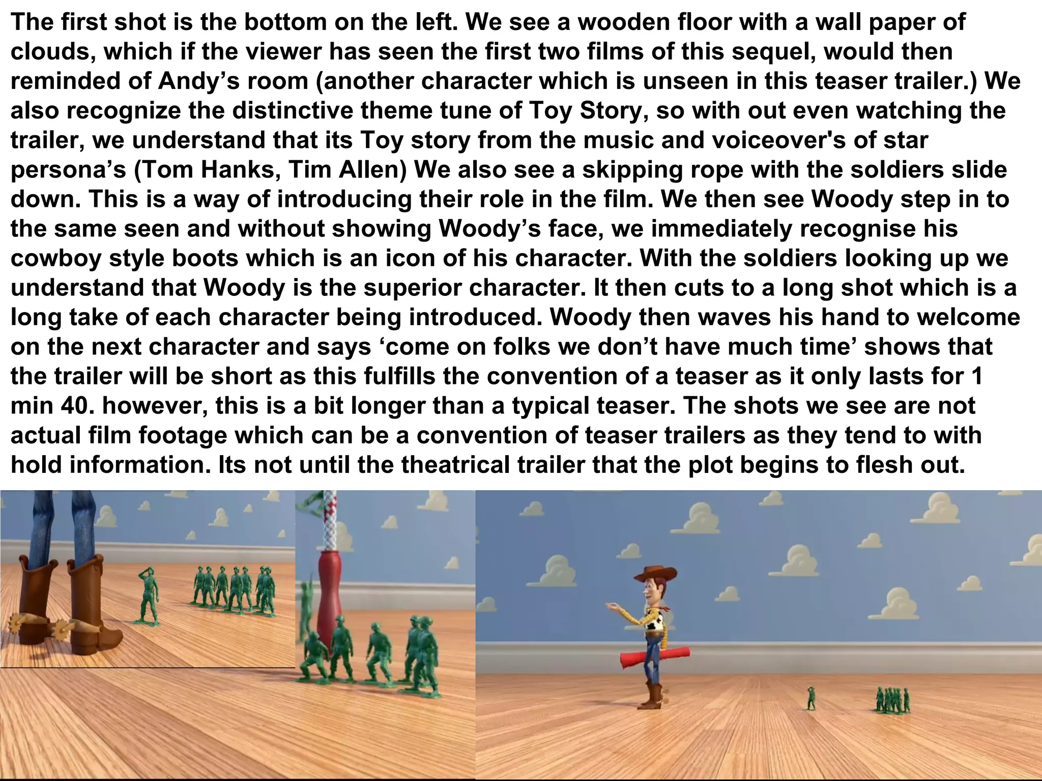 Toy story 3 Teaser Trailer Analysis | PPT
