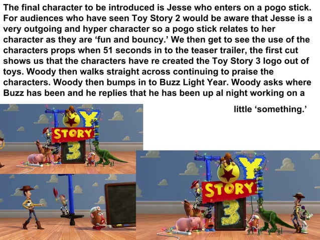 Toy story 3 Teaser Trailer Analysis | PPT