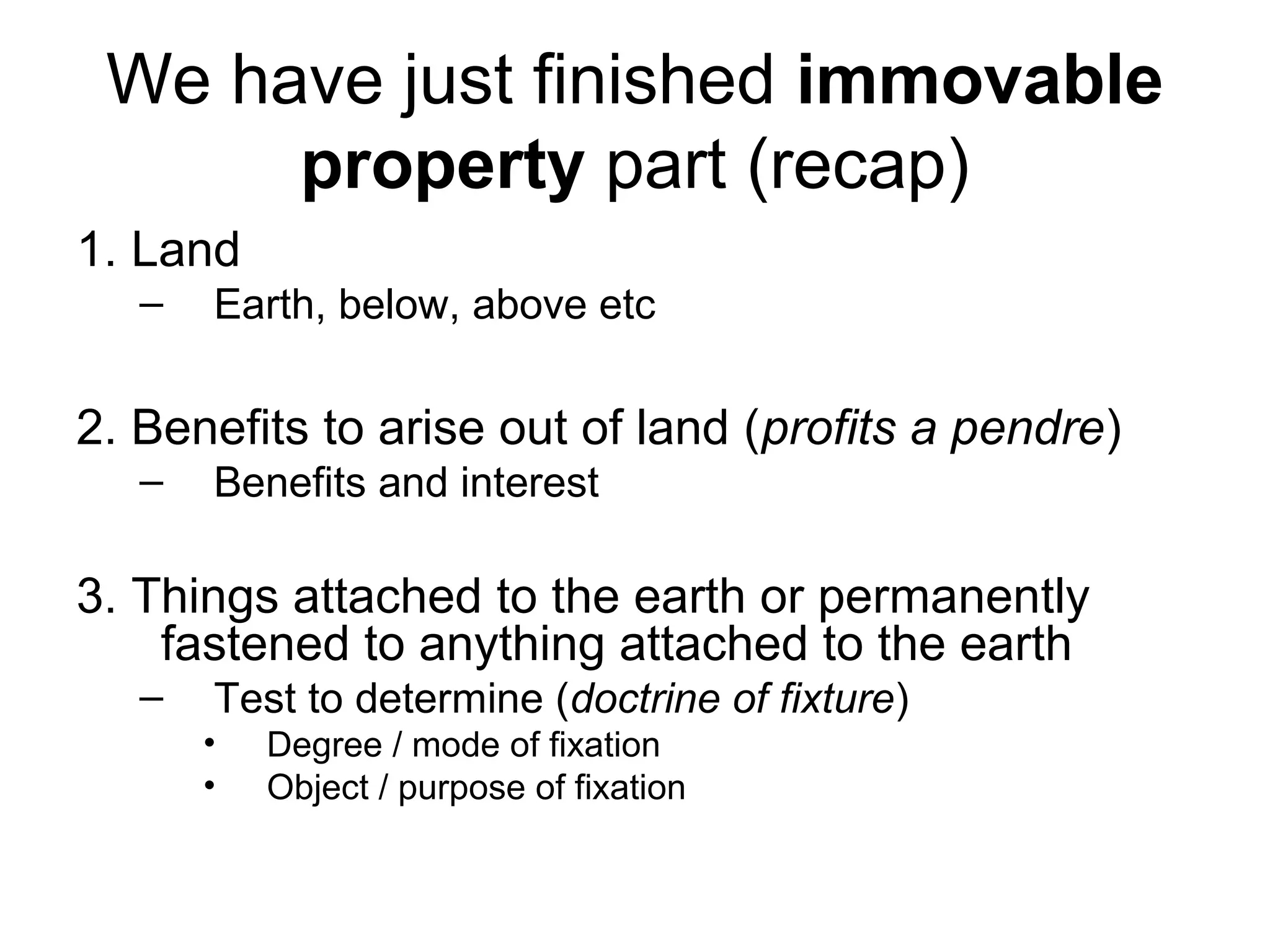 Topic 1. Movable and Immovable Property | PPT