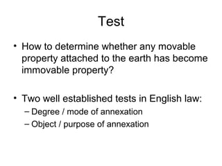 Topic 1. Movable and Immovable Property | PPT