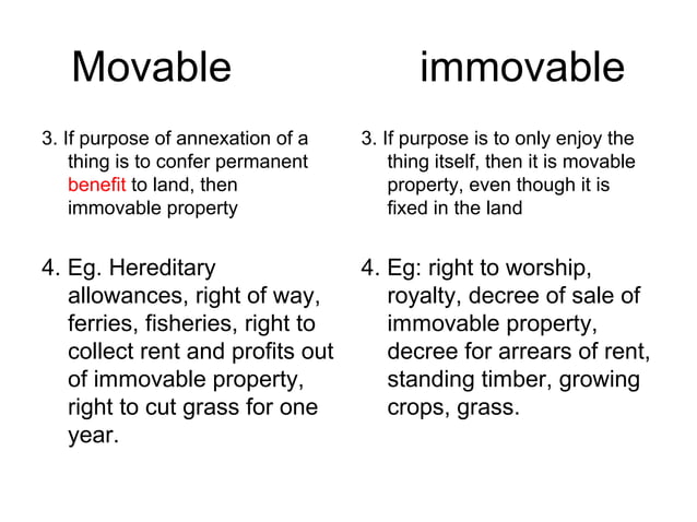 Topic 1. Movable and Immovable Property | PPT