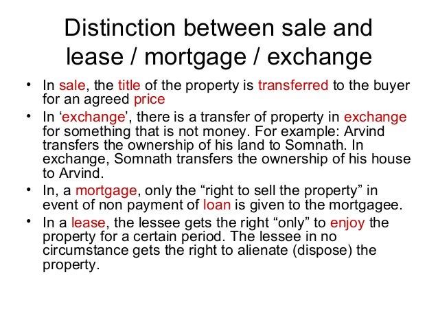Topic 9. Sale of immovable property