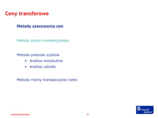 Ceny transferowe (Transfer pricing) | PPT
