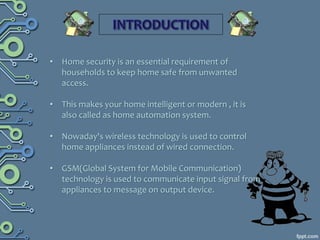 Implementation of Home Security System using GSM module and ...