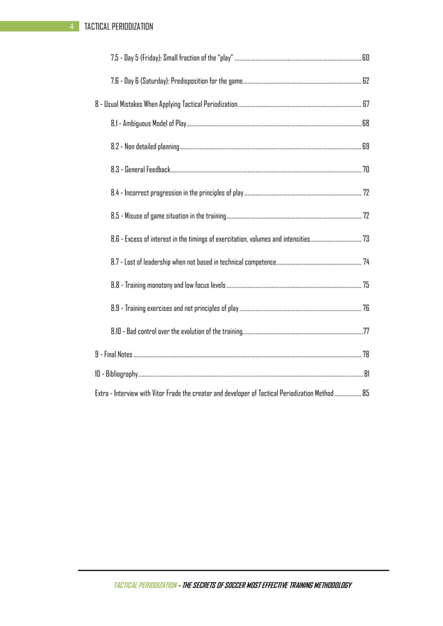 TACTICAL PERIODIZATION - THE SECRETS OF SOCCER MOST EFFECTIVE TRAINING ...