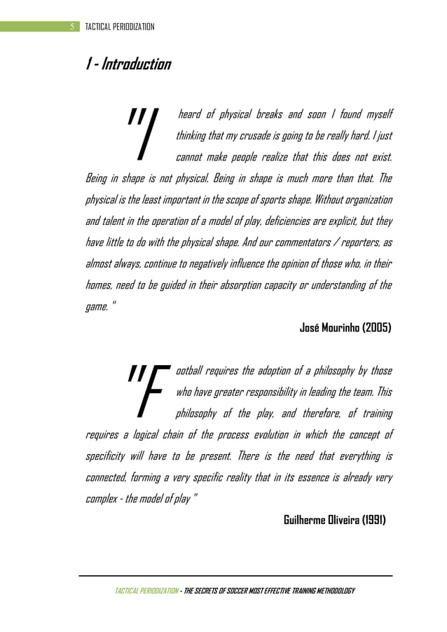 TACTICAL PERIODIZATION - THE SECRETS OF SOCCER MOST EFFECTIVE TRAINING ...