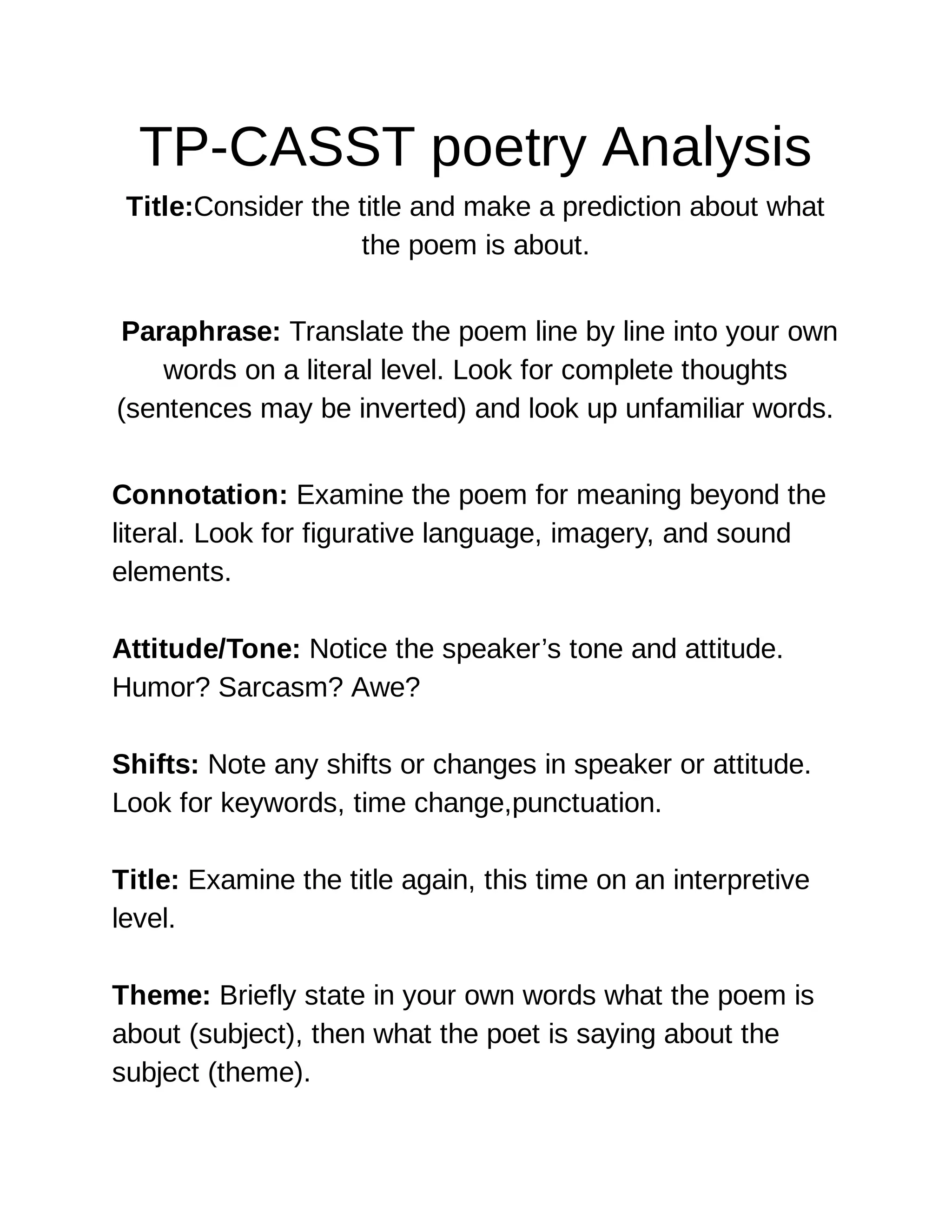 Tp casst poetry anaylsis - google docs | PDF