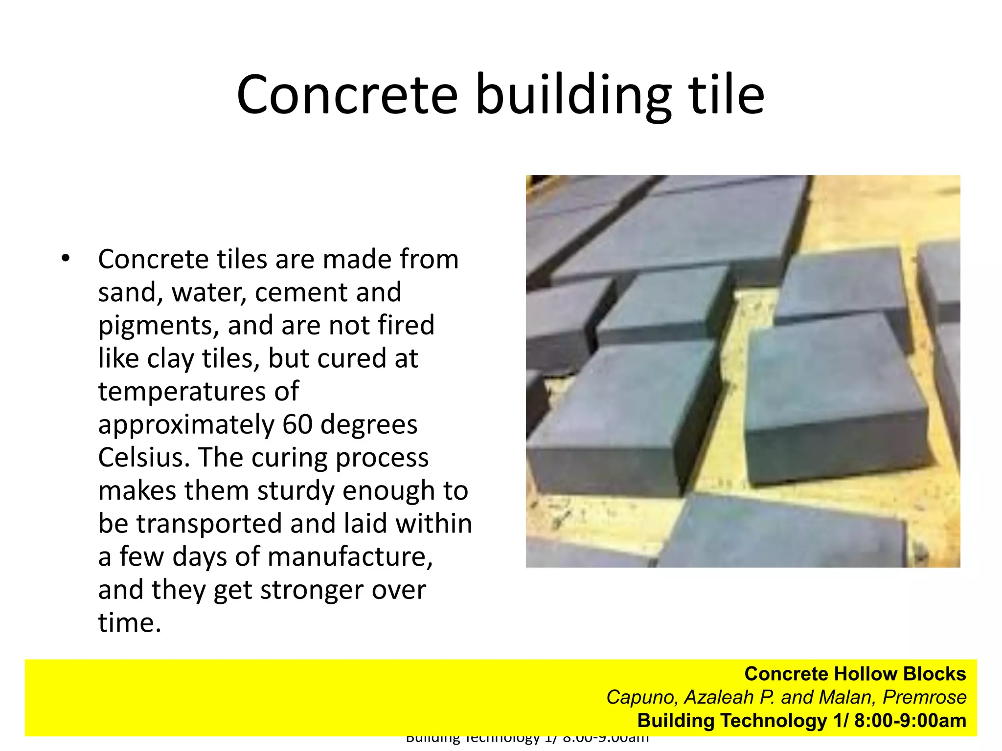 BT 1: Concrete Hollow Blocks | PDF