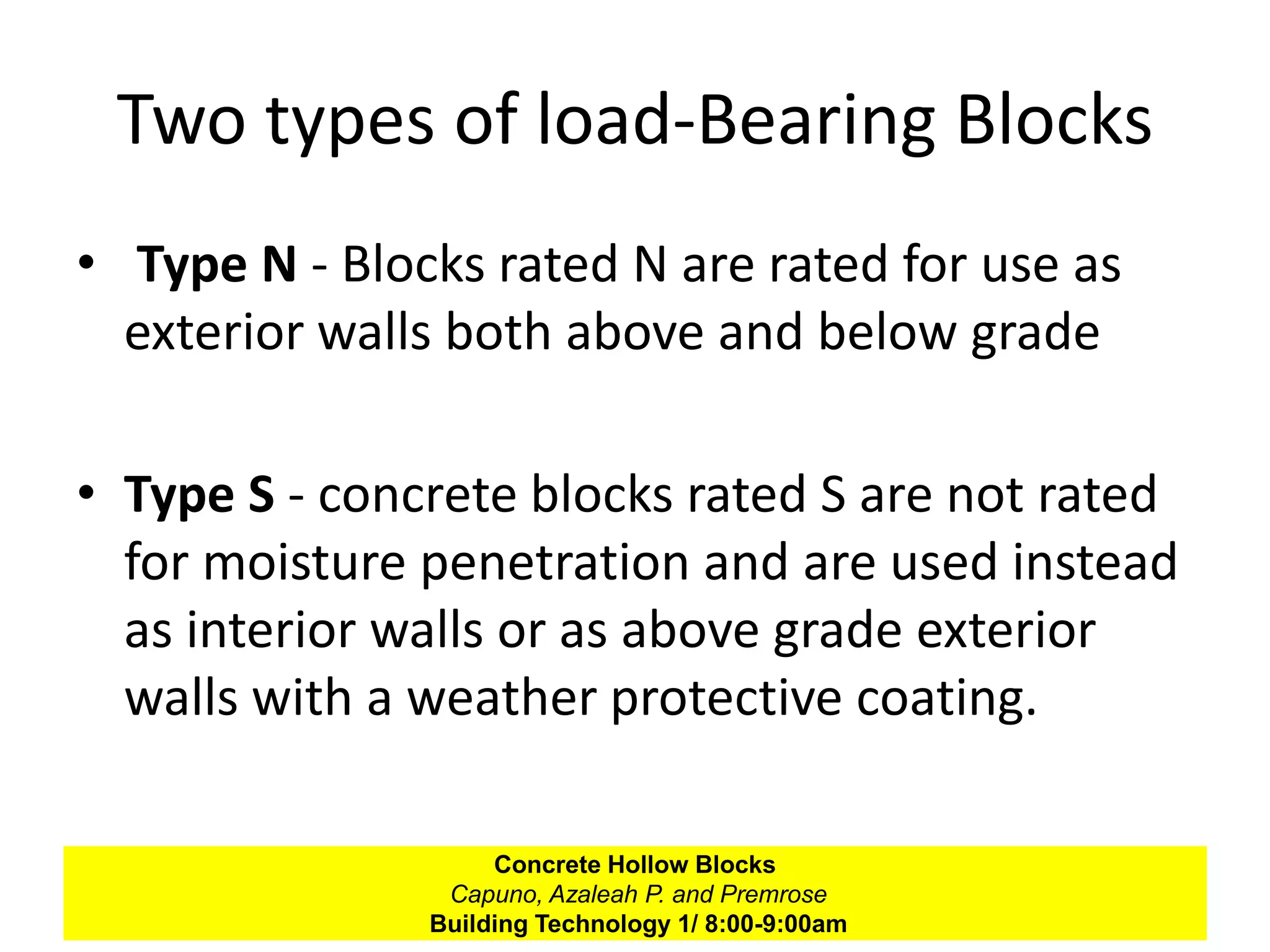 BT 1: Concrete Hollow Blocks | PDF