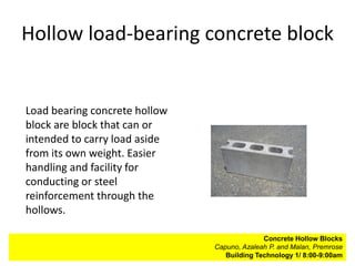 BT 1: Concrete Hollow Blocks | PDF