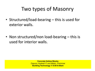 BT 1: Concrete Hollow Blocks | PDF