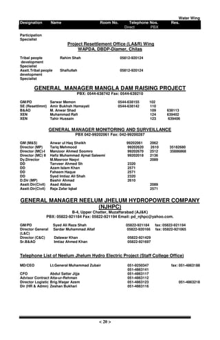 T p directory wapda house | PDF