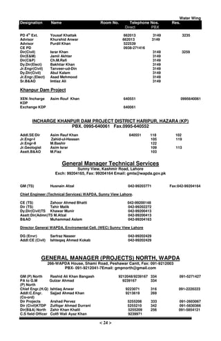 T p directory wapda house | PDF