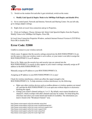 Tp link error codes | PDF