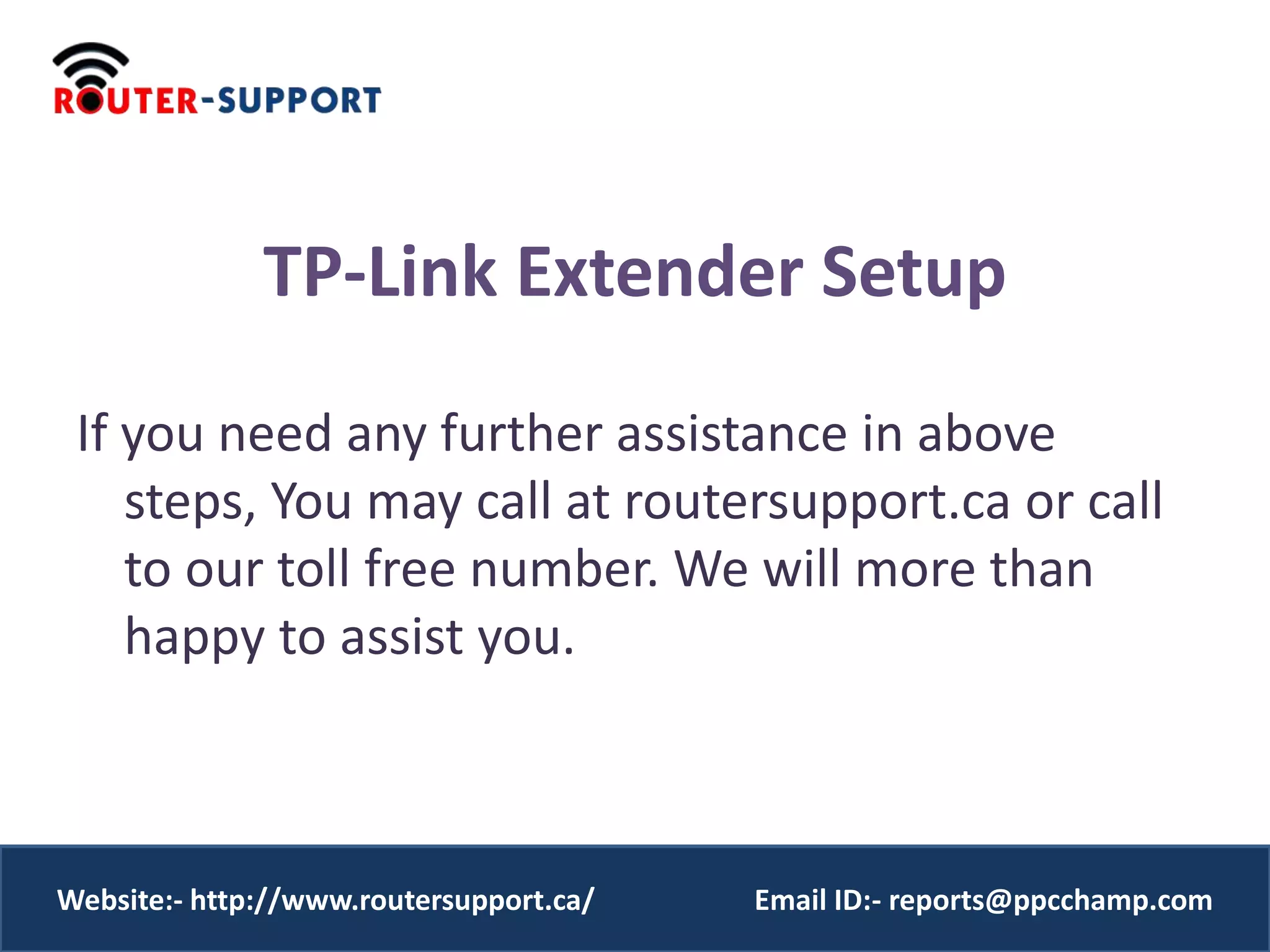 Tp link router support | PPTX