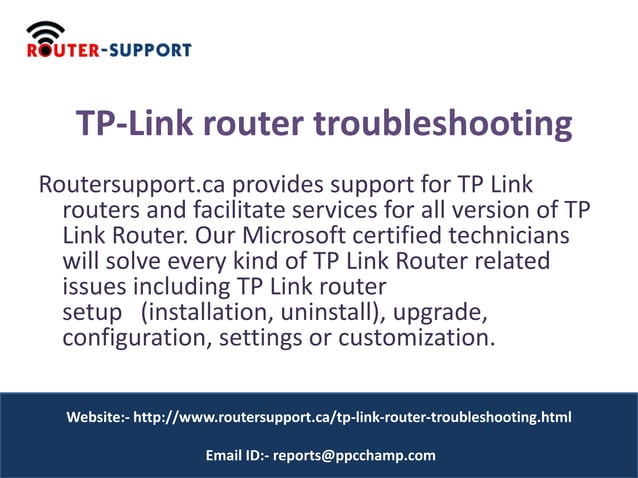 Tp link router support | PPTX | IT and Internet Support | Internet