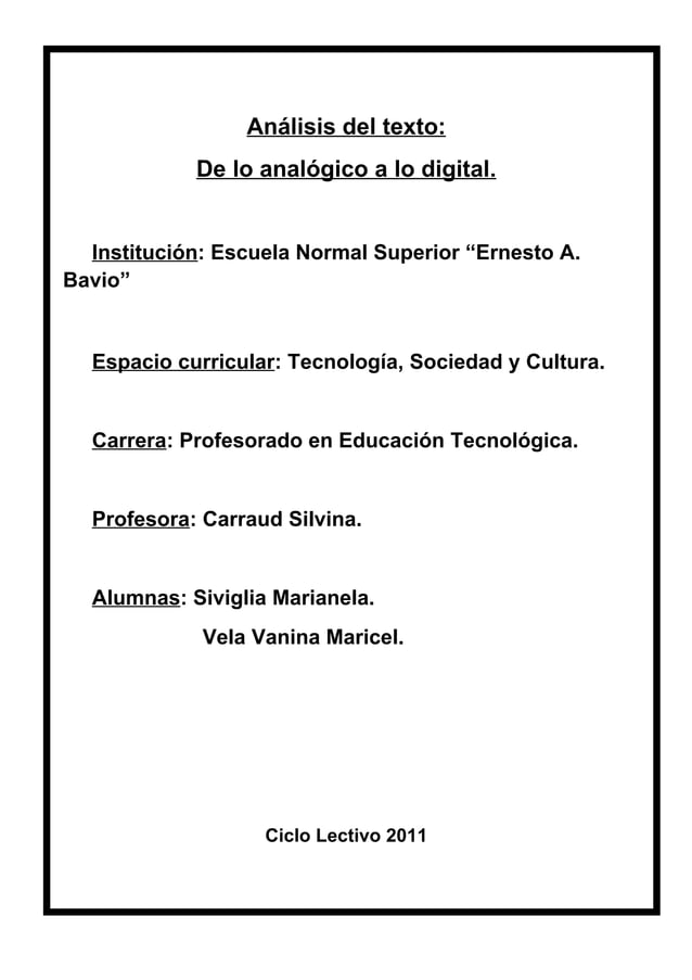 Tp1 tsc analogico-digital | DOC