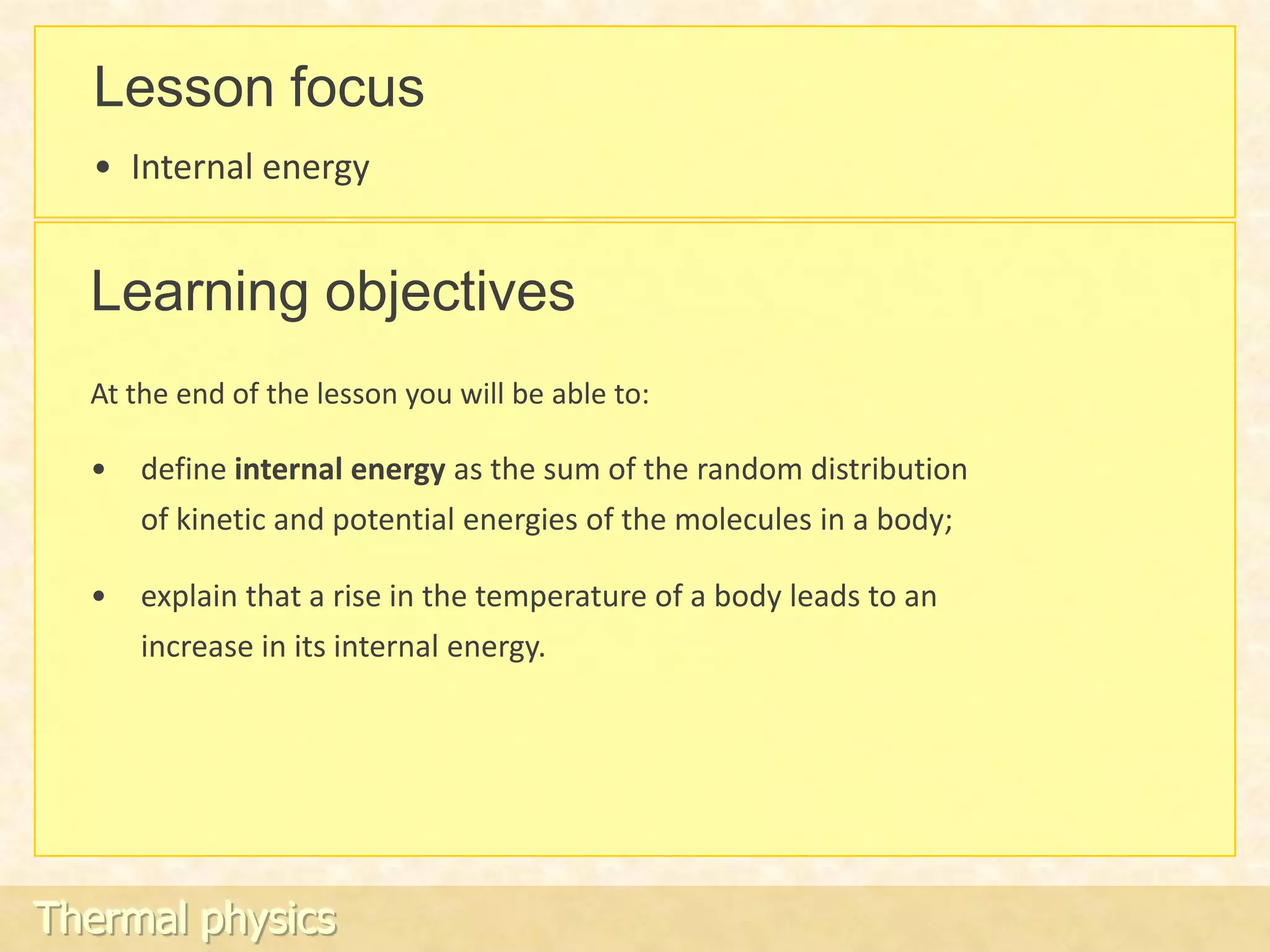 Tp 11 internal energy (shared) | PPTX