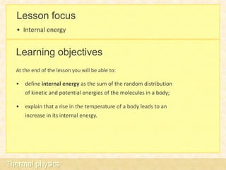 Tp 11 internal energy (shared) | PPTX