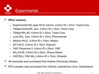 TSK-GEL LC-NH2 Column_TP131 1208 | PDF