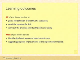Tp 13 specific heat capacity (shared) | PPTX