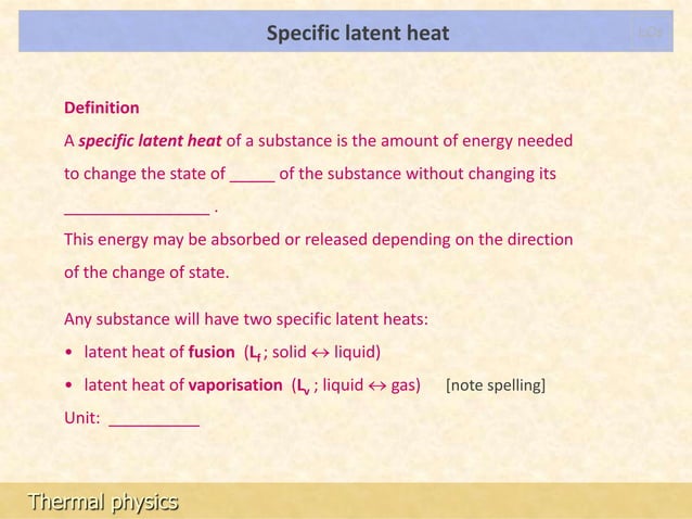 Tp 14 specific latent heat (shared) | PPTX | Chemistry | Science