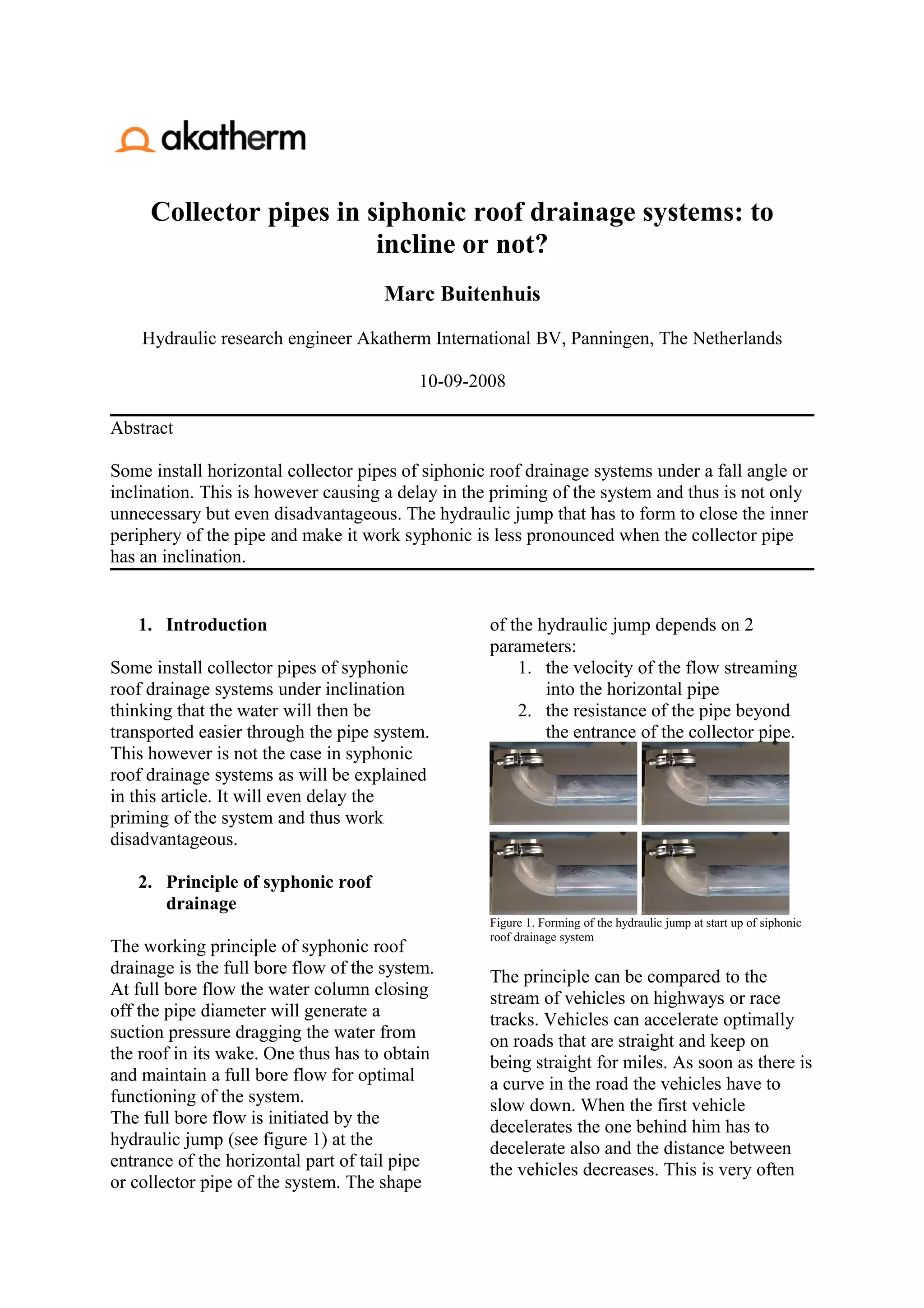 Tp1 collector pipes in siphonic roof drainage systems to incline or not ...